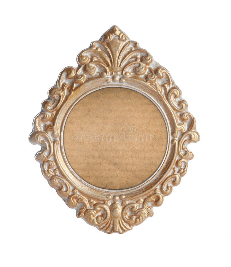 Beautiful Empty Vintage Frame Isolated on White Stock Image - Image of ...