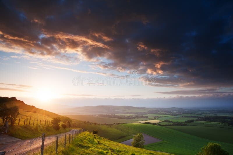 Beautiful English Countryside Landscape Stock Photo - Image of nautral ...