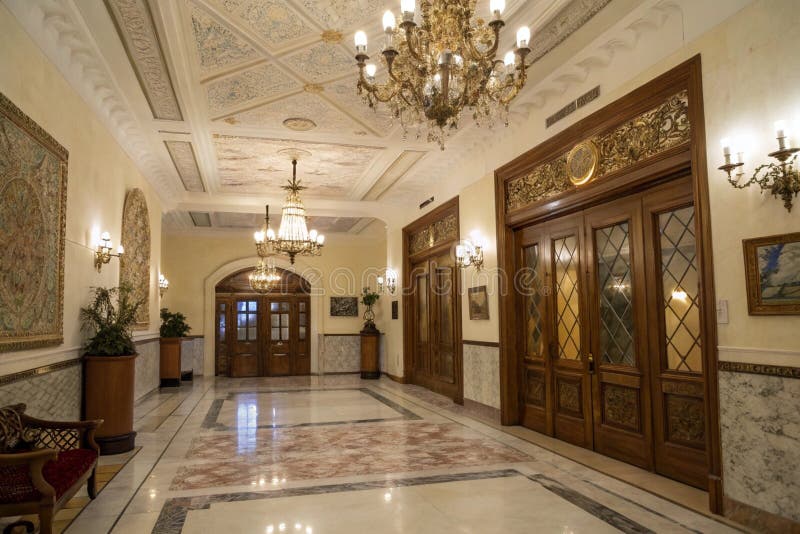 Entrance Hall with a Beautiful Interior Design Stock Illustration ...