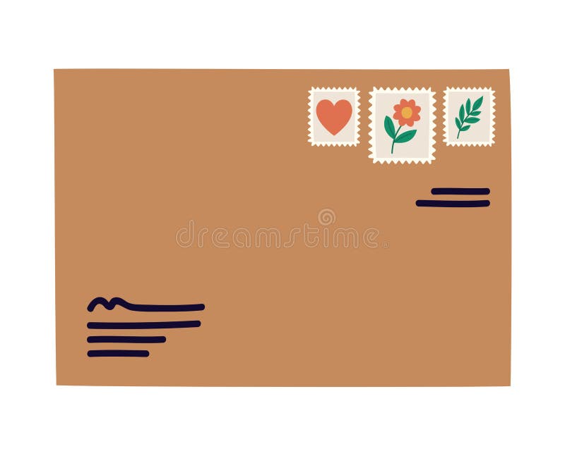 Beautiful envelope design stock vector. Illustration of post - 231024233