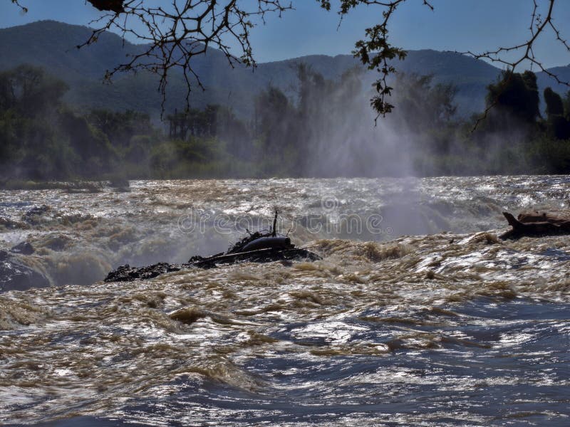 Beautiful Epupa Falls on the Kunene River, Namibia Stock Photo - Image ...