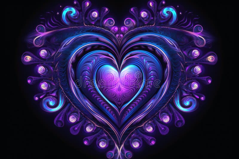Beautiful Esoteric Heart with Spiritual Love Created with Generative AI ...