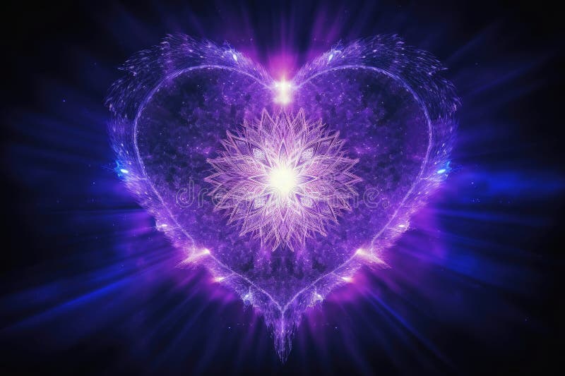Beautiful Esoteric Heart with Spiritual Love Created with Generative AI ...
