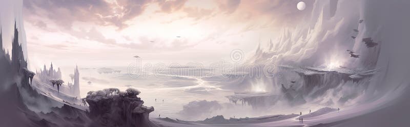 Beautiful, Ethereal World. AI Generated Stock Illustration ...