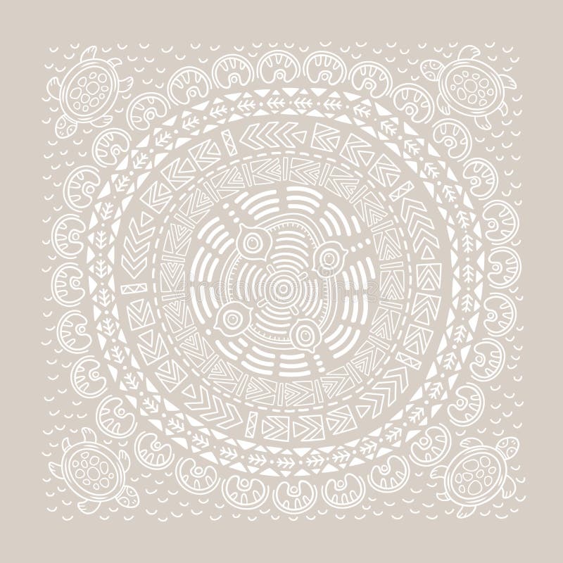 Beautiful Ethnic Circular Ornament Stock Vector - Illustration of ...