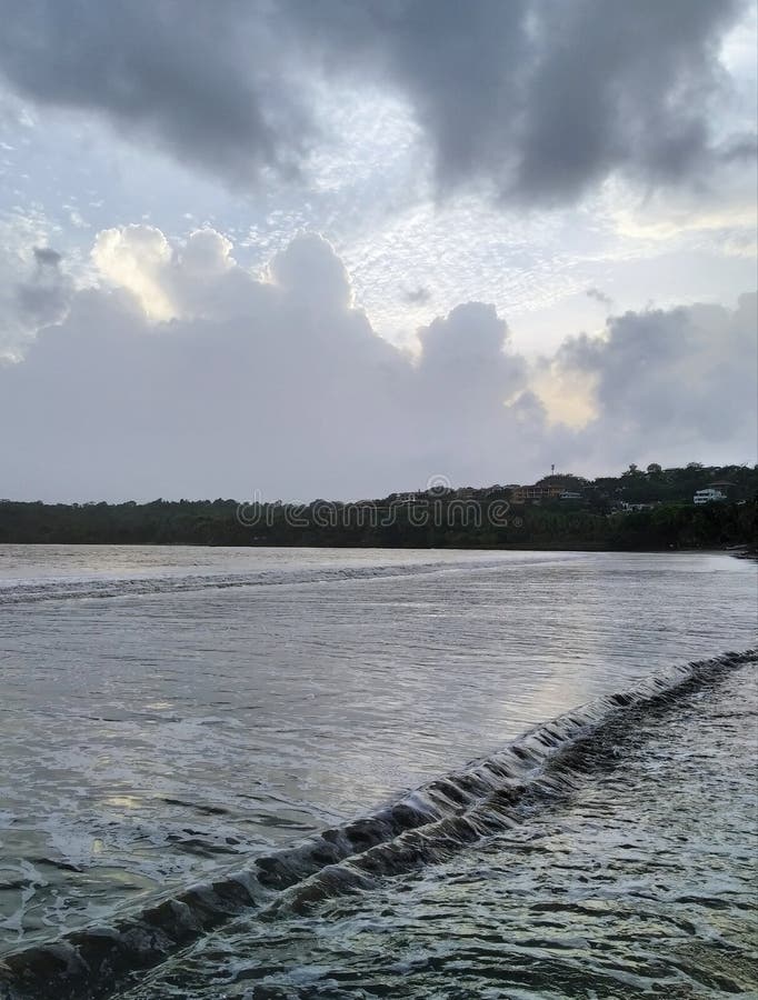 A Beautiful Evening with Colourful Sky at a Beach in Goa. Stock Image ...