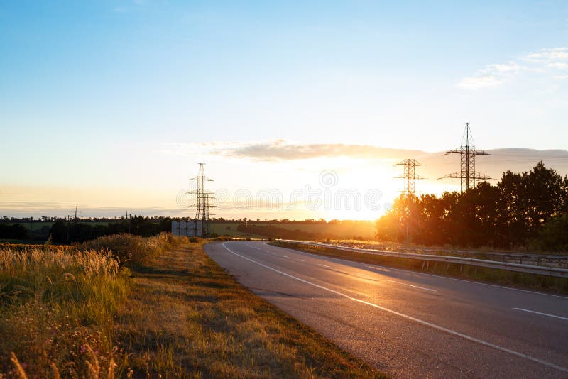 Beautiful Evening Landscape Stock Photo - Image of meadow, plant: 193006482