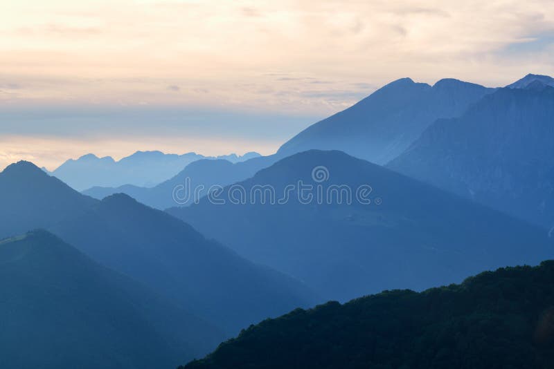 Beautiful Mountains in the Evening Stock Photo - Image of julian ...