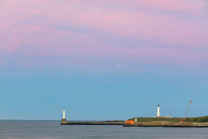 Beautiful Evening Seascape with Pier at Sunset Time Stock Photo - Image ...