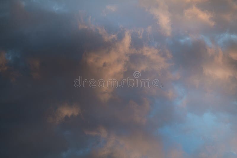 Beautiful Evening Sky with Multi-colored Bright Clouds. Rain Clouds at ...