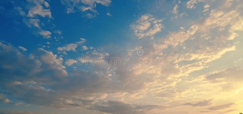 Beautiful Evening Sky View To Be Used As Wallpaper Stock Image - Image ...