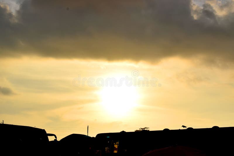 Beautiful Evening Sunset in City Stock Photo - Image of destination ...