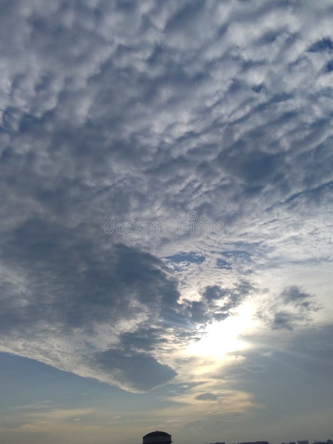 A Beautiful Evening Sunset in Clouds and Sky in Different Colors Stock ...