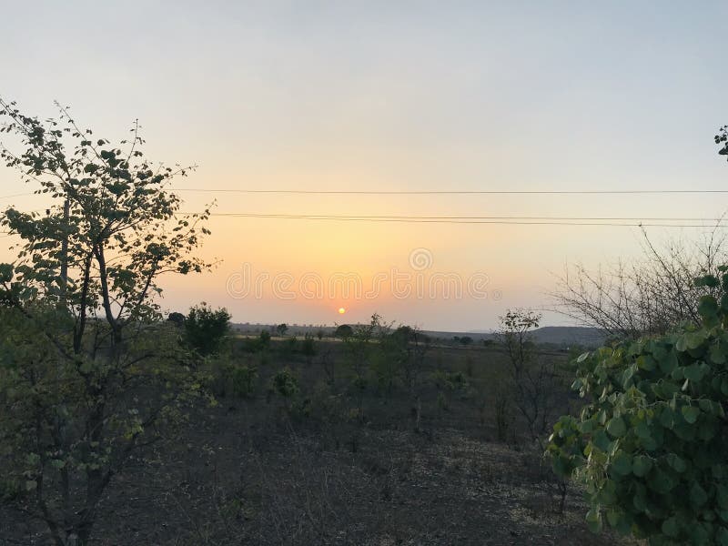 Beautiful Evening Sunset Lovely View Stock Image - Image of evening ...