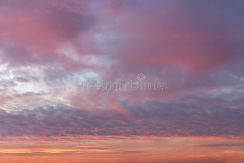 Sunset Sky with Pink Clouds Stock Image - Image of dusk, clouds: 268198201