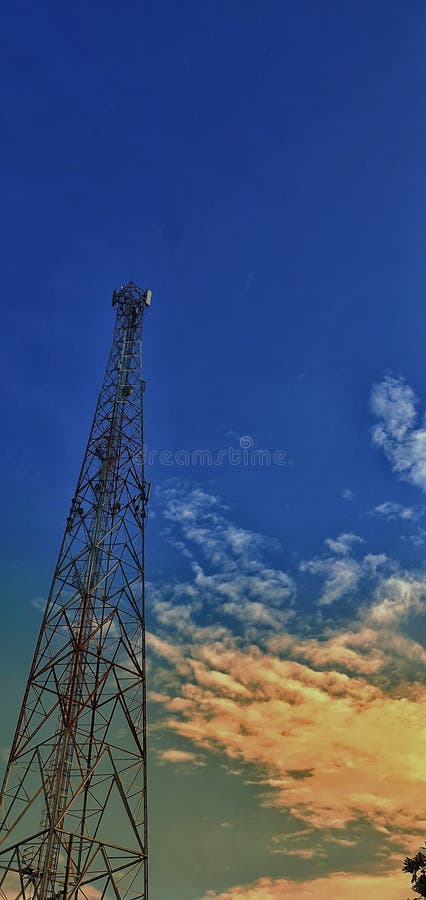 Beautiful Evening Tower Portrait Stock Photo - Image of sore, taman ...