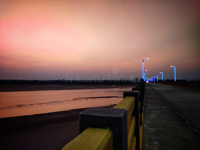 Beautiful Evening View of River Side Hd Stock Photo - Image of ...