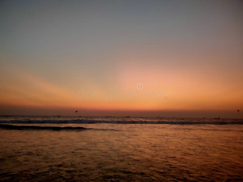 Beautiful Evenings at Beach Stock Photo - Image of shore, ocean: 267611090