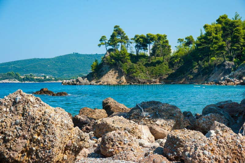 Beautiful Evia Island Beach Stock Image - Image of stone, evia: 43436485