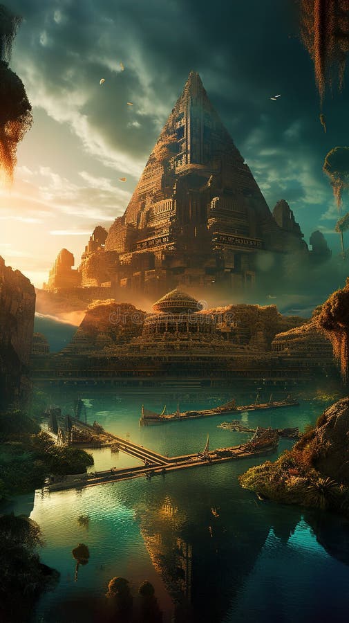 Beautiful Exotic Alien World Stock Illustration - Illustration of ...