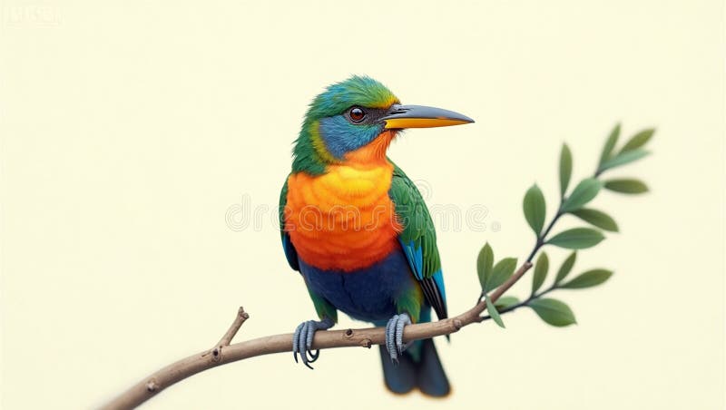Beautiful Exotic Bird Sitting on a Branch Stock Image - Image of finch ...