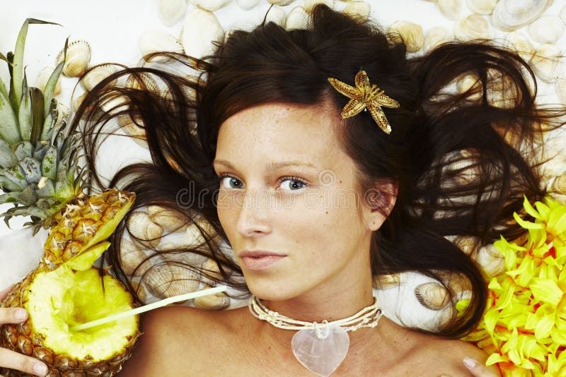 Beautiful exotic girl stock image. Image of party, lady - 13955321