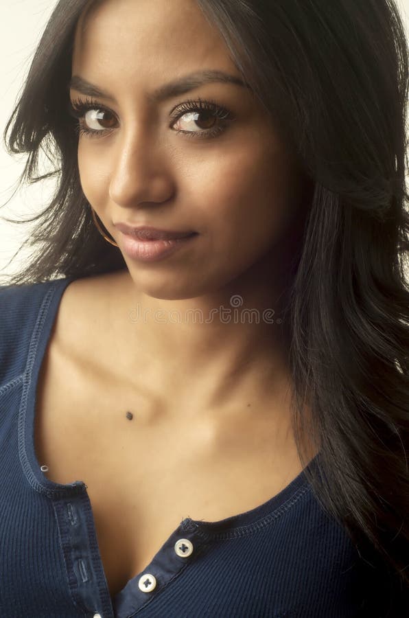 Beautiful Exotic Young Woman Stock Photo - Image of indian, looking ...