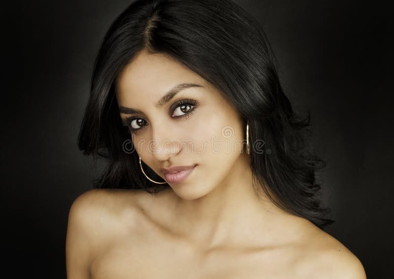 Beautiful Exotic Young Woman Stock Image - Image of ethnic, happiness ...