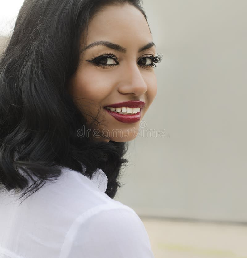 Beautiful Exotic Young Woman Stock Photo - Image of attractive, beauty ...