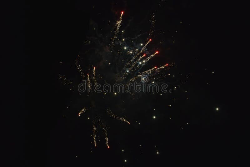 Beautiful Explosion of Festive Fireworks in the Night Sky. Stock Photo ...