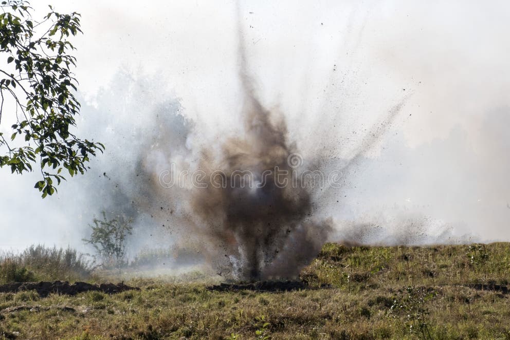 Explosion stock image. Image of dynamite, forest, explosion - 104321167