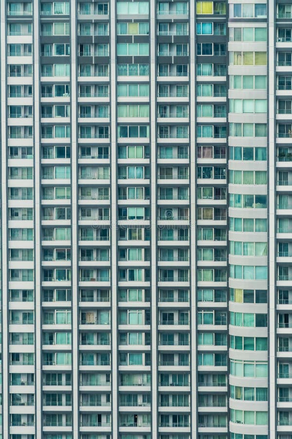 Beautiful Exterior Building and Architecture with Window Pattern Stock ...