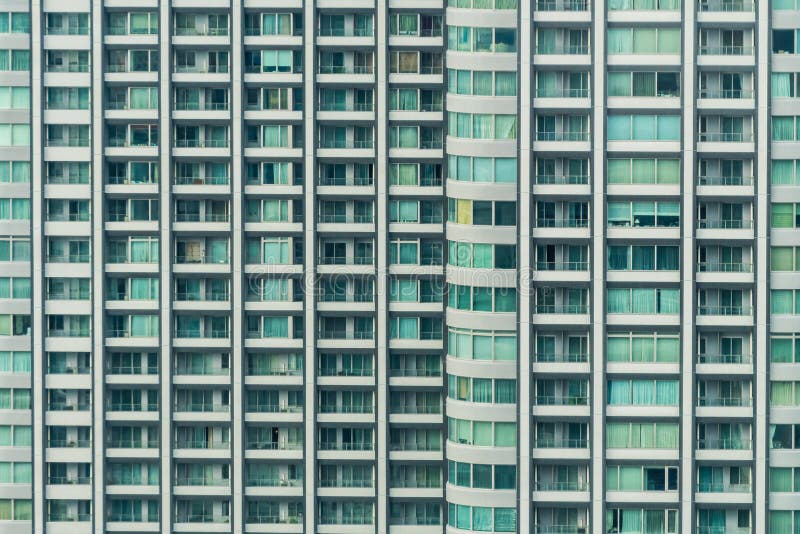 Beautiful Exterior Building and Architecture with Window Pattern Stock ...