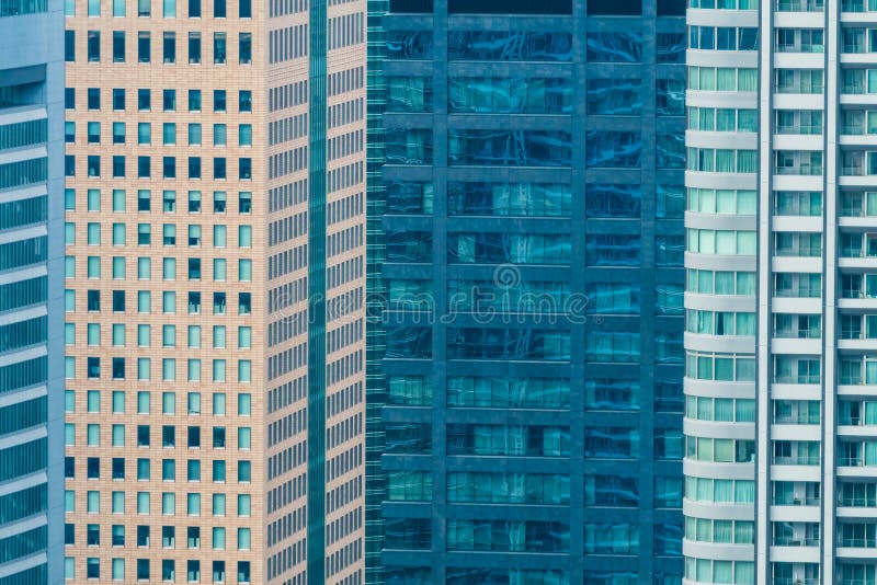 Beautiful Exterior Building and Architecture with Window Pattern Stock ...