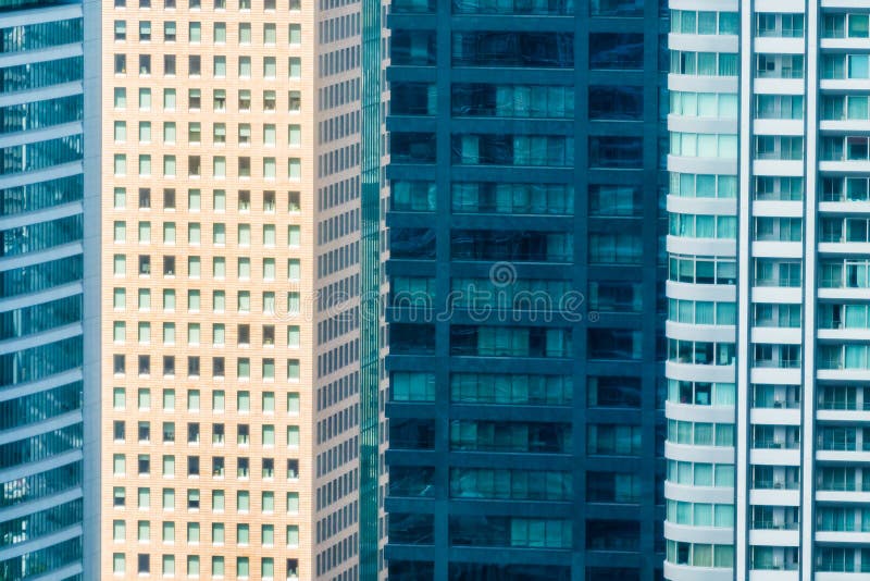 Beautiful Exterior Building and Architecture with Window Pattern Stock ...