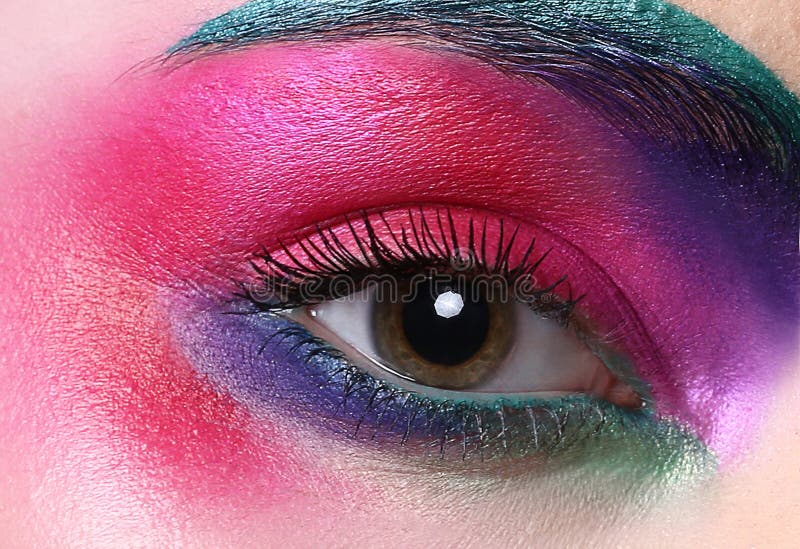 Beautiful eye make-up stock image. Image of green, eyebrow - 78078269
