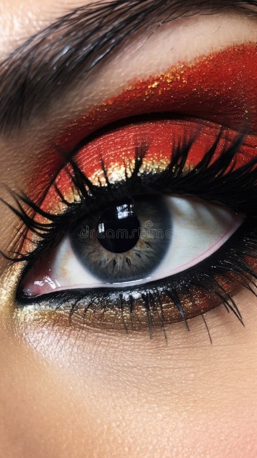 Beautiful Eye Makeup for Women AI Generated Stock Illustration ...