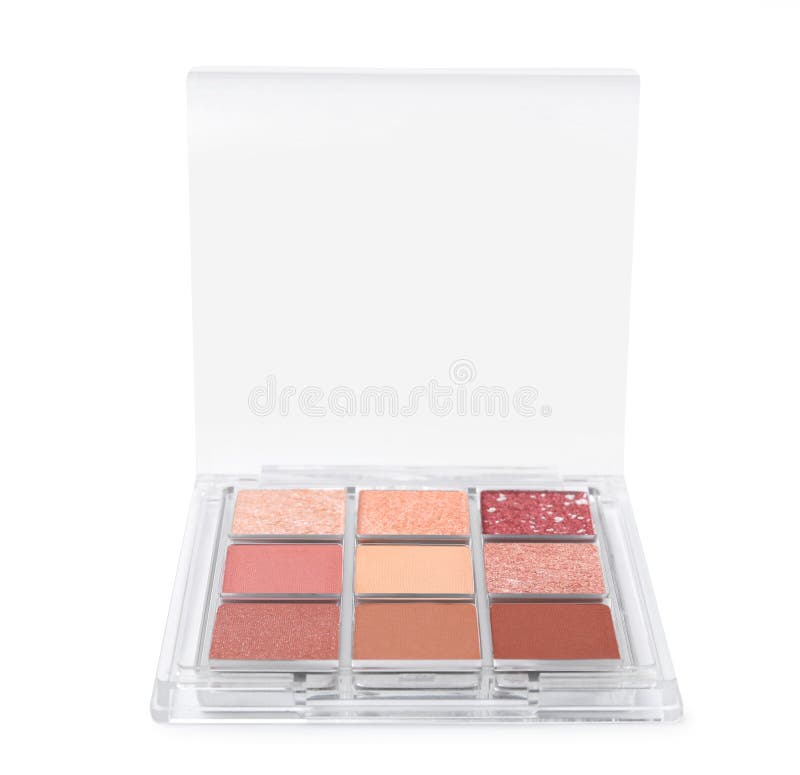 Beautiful Eye Shadow Palette Isolated on White Stock Photo - Image of ...
