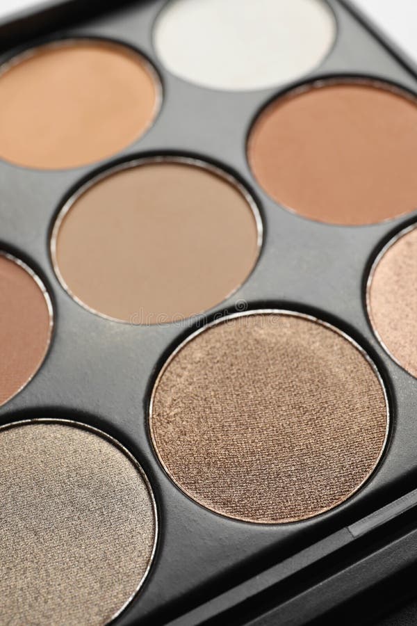 Beautiful Eye Shadow Palette on Table, Closeup Stock Photo - Image of ...