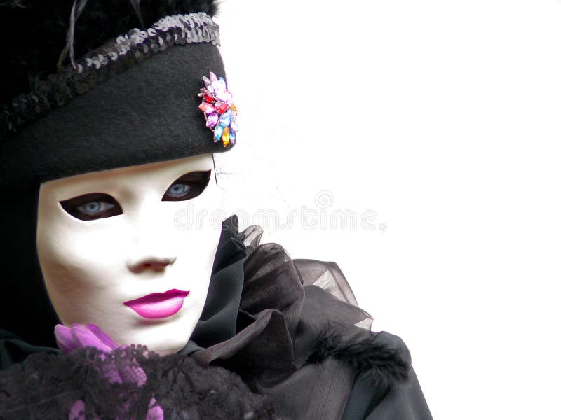 Beautiful Eyes Behind the Mask Stock Image - Image of black, violet ...