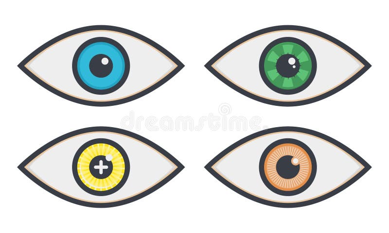 Beautiful Eyes Vector Icon stock vector. Illustration of clip - 348049679