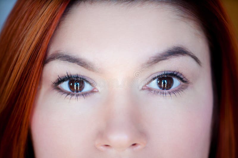 Beautiful Eyes of a Young Girl Stock Photo - Image of creative ...