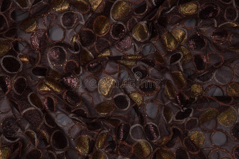 Beautiful Fabric with Bubble Pattern and Textile Texture Background ...
