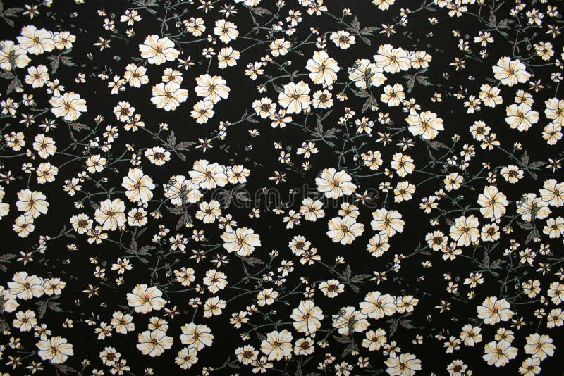 Beautiful Fabric with Floral Patterns Stock Illustration - Illustration ...