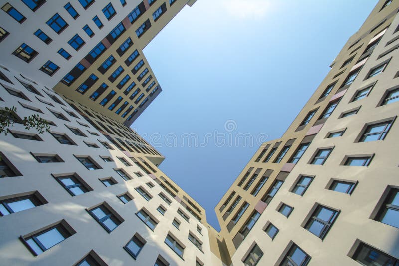 The Beautiful Facade of the New High-rise Apartment Building Stock ...