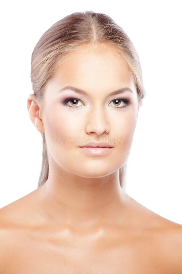 Woman Tan Half Face Beautiful Portrait Spray Stock Photo - Image of ...