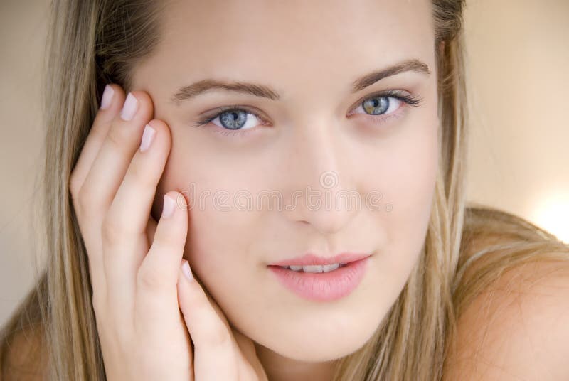 Beautiful face stock image. Image of cosmetic, feel, beautiful - 12455457
