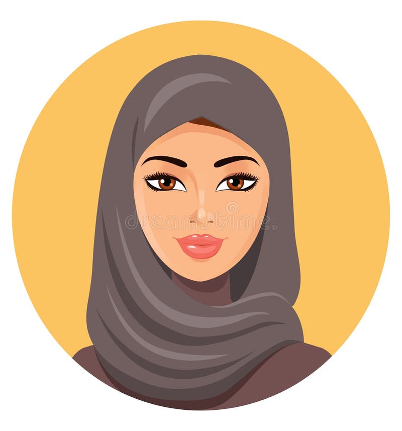 Beautiful Eyes Arabic Muslim Woman Niqab Stock Illustrations 70