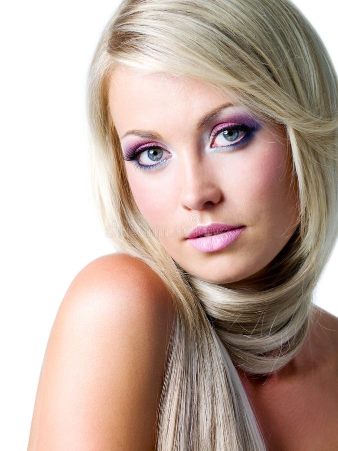 Beautiful Face of Blond Woman Stock Image - Image of blonde, elegance ...