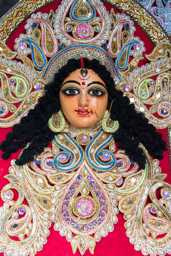 Face of Durga Idol- Creative Art Stock Photo - Image of devi ...